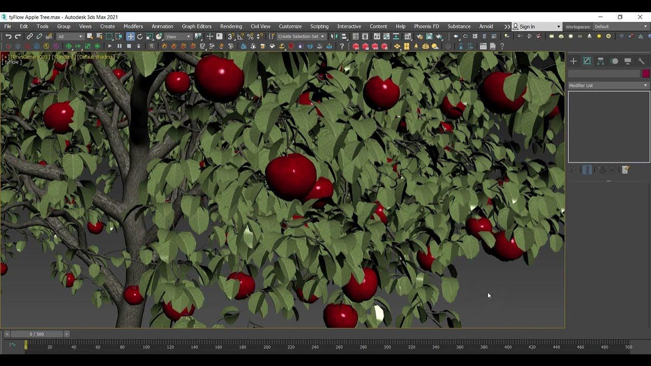 tyflow tree setup in 3ds Max - YouTube