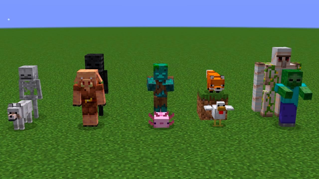 minecraft mobs and their enemies - YouTube