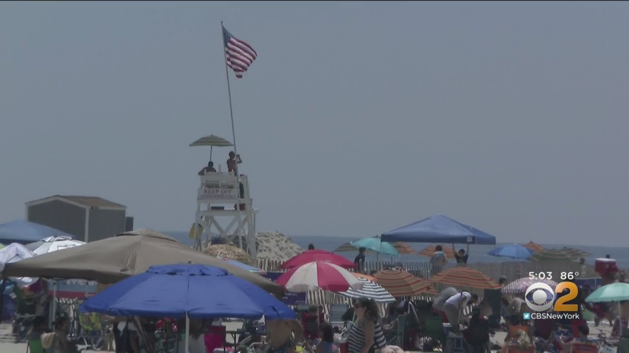 Jones Beach Packed With Fourth Of July Visitors - YouTube