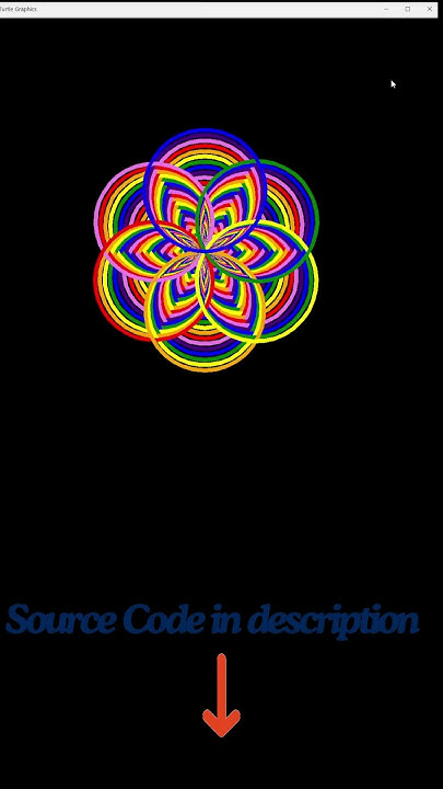 Python Turtle Graphics Colorful Flower In Flower Animation Python Python Turtle