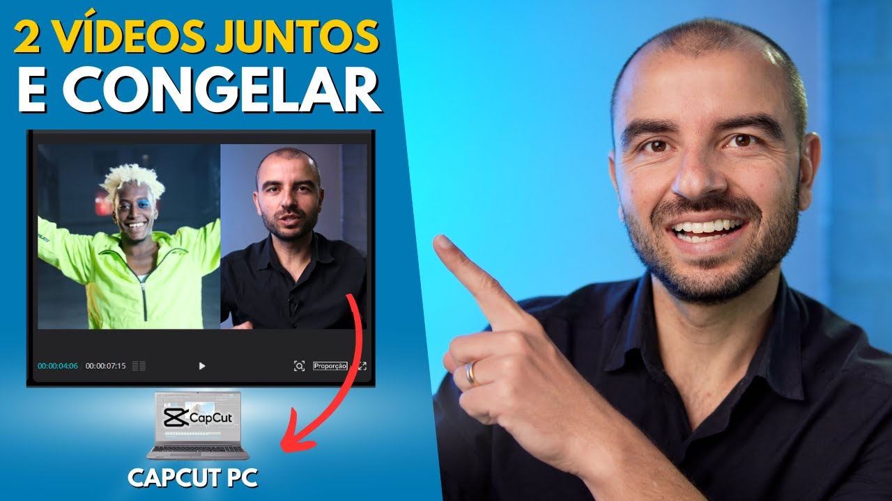 2 Vídeos na mesma tela. Como congelar um deles? Como dividir a tela em vários vídeos? CapCut PC ...