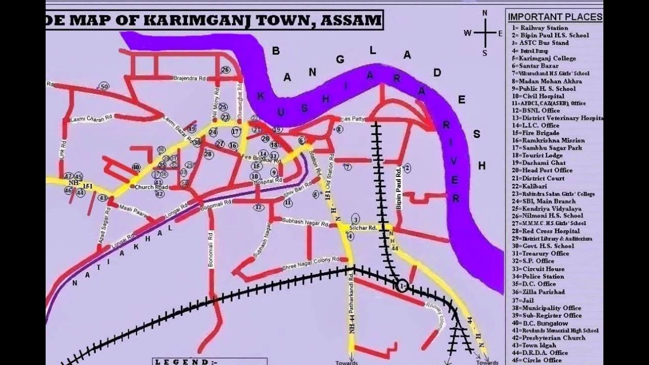 A GUIDE MAP OF KARIMGANJ TOWN, ASSAM - YouTube