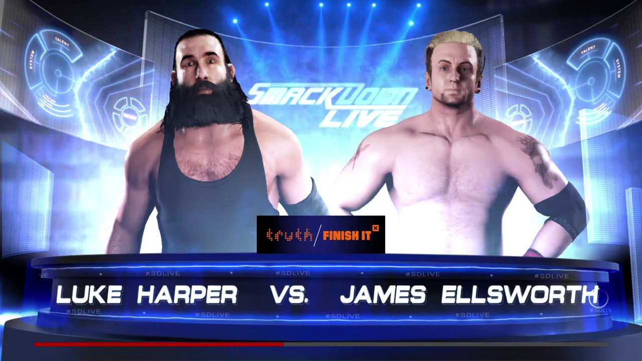 WWE 2K18 Luke Harper VS James Ellsworth Requested 1 VS 1 Match - YouTube