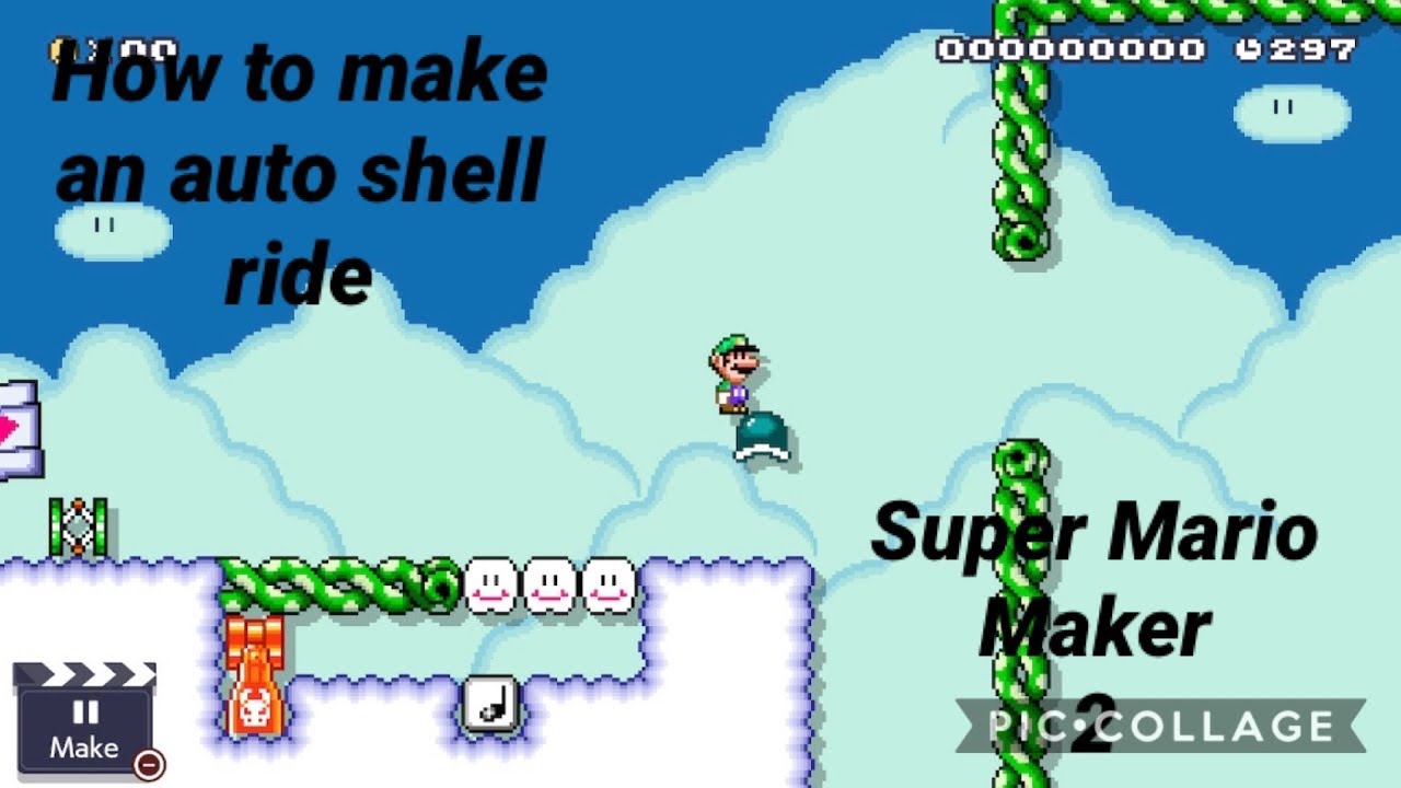 How to make an automatic shell ride in Mario maker 2 - YouTube