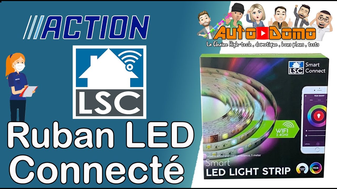 ACTION RUBAN LED INDOOR RGB+WHITE LSC SMART CONNECT , le ruban LED ...