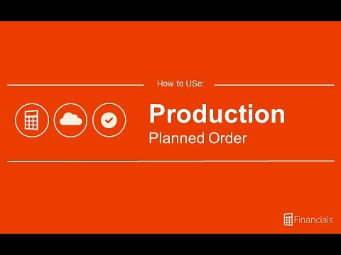 How to Use the Planned Production Order - YouTube
