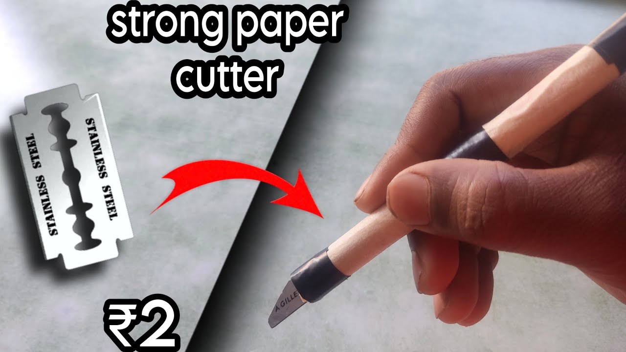 Razor blade से बनाए paper cutter easy to make - YouTube