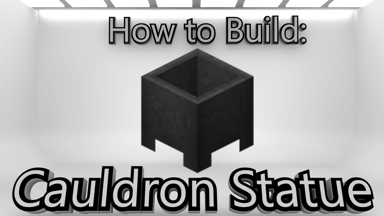 Minecraft: How To Make A Cauldron Statue - YouTube