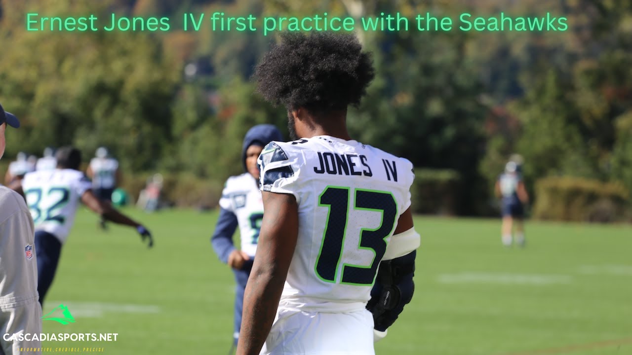 Seahawks Ernest Jones IV's first practice - YouTube