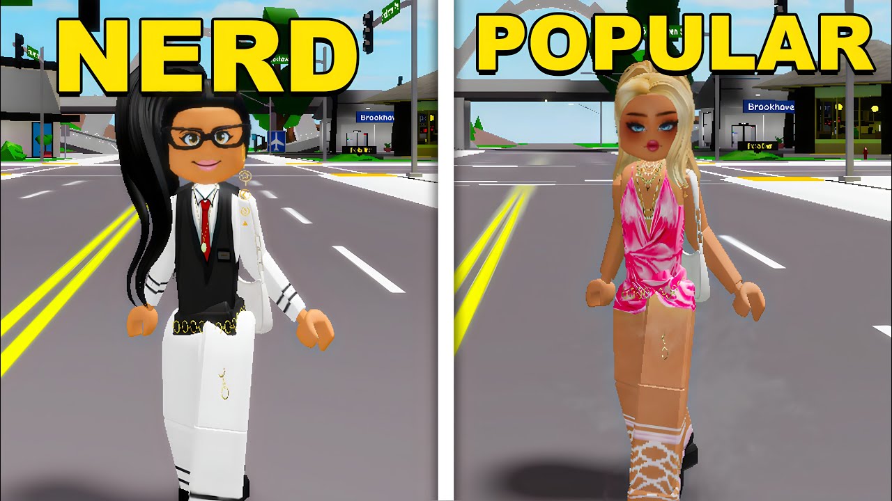 Brookhaven, But NERD to POPULAR ODER.. (Brookhaven RP🏡) - YouTube
