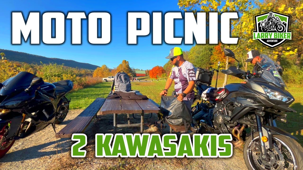 BIKER PICNIC IN THE MOUNTAIN | Cheeseburgers Outdoor #kawazaki # ...