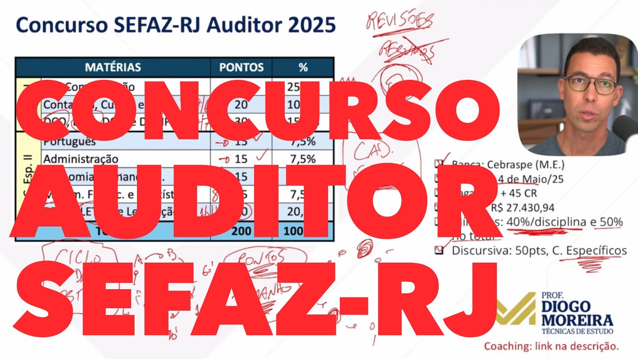 Concurso SEFAZ-RJ 2025 - Auditor: Análise do edital e dicas de estudo ...