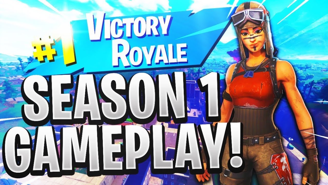(Fortnite Battle Royale)- Season 1 Game Play One Of My First Wins On ...