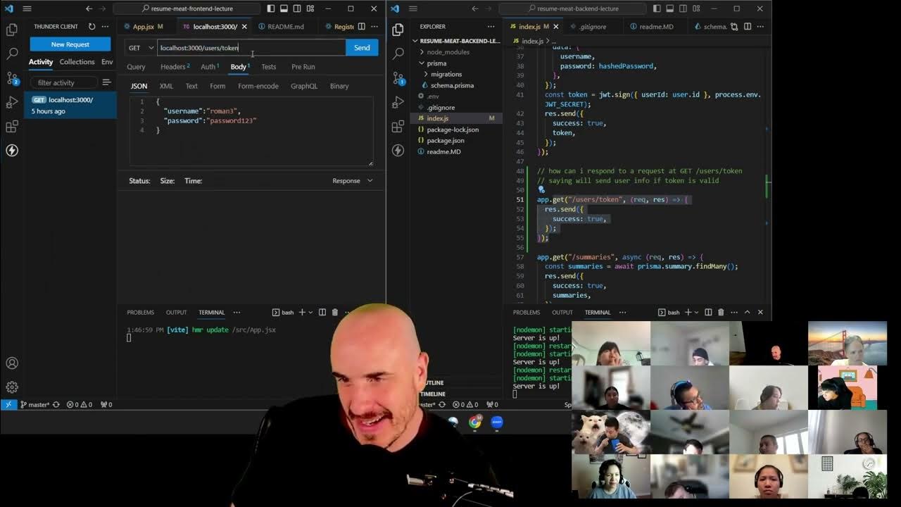 Lecture On Node Authentication With Jwt Bcrypt Express Part 2 At Hackmyhead Coding