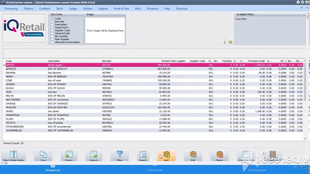 IQ Retail stock management APP - YouTube