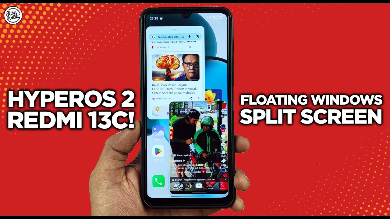 KEREN! Cara Pasang FLOATING WINDOWS & SPLIT SCREEN HyperOS 2 Redmi 13C ...