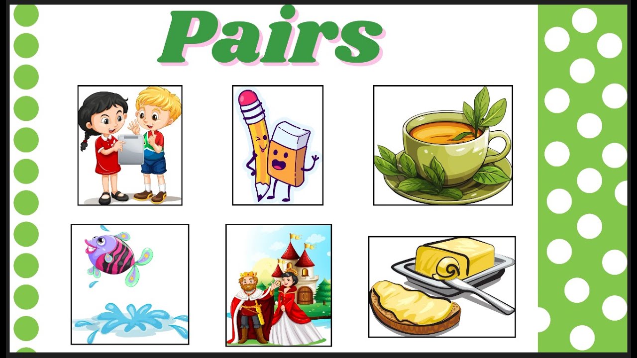 Pairs /Pair words with pictures /Pair words for UKG /kindergarten kids ...