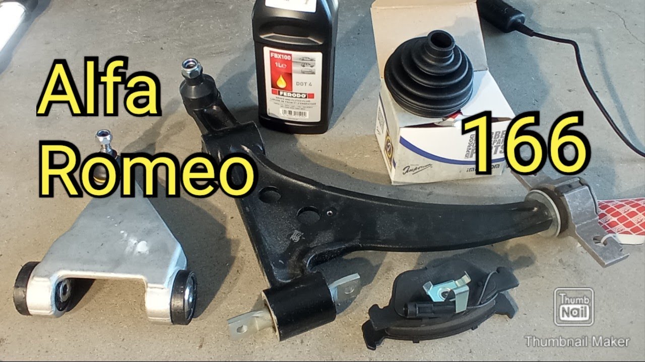 Top and Bottom Control Arms Replacement Alfa Romeo 166 all years and ...