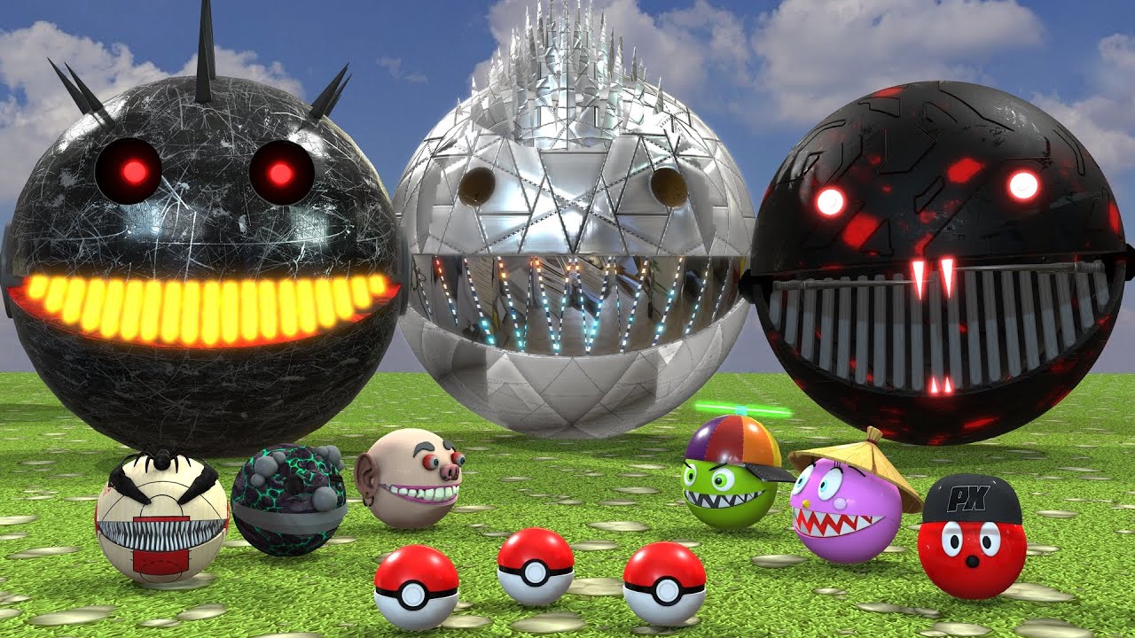 PACMAN USE POKEMON FIGHTING BETWEEN ROBOTS On the battlefield - Go IT