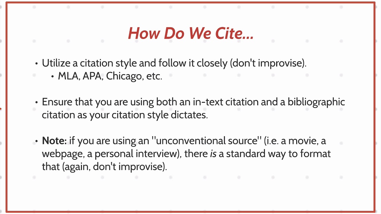 HON 111 Writing Micro-Lesson #3: Properly Citing Sources - YouTube