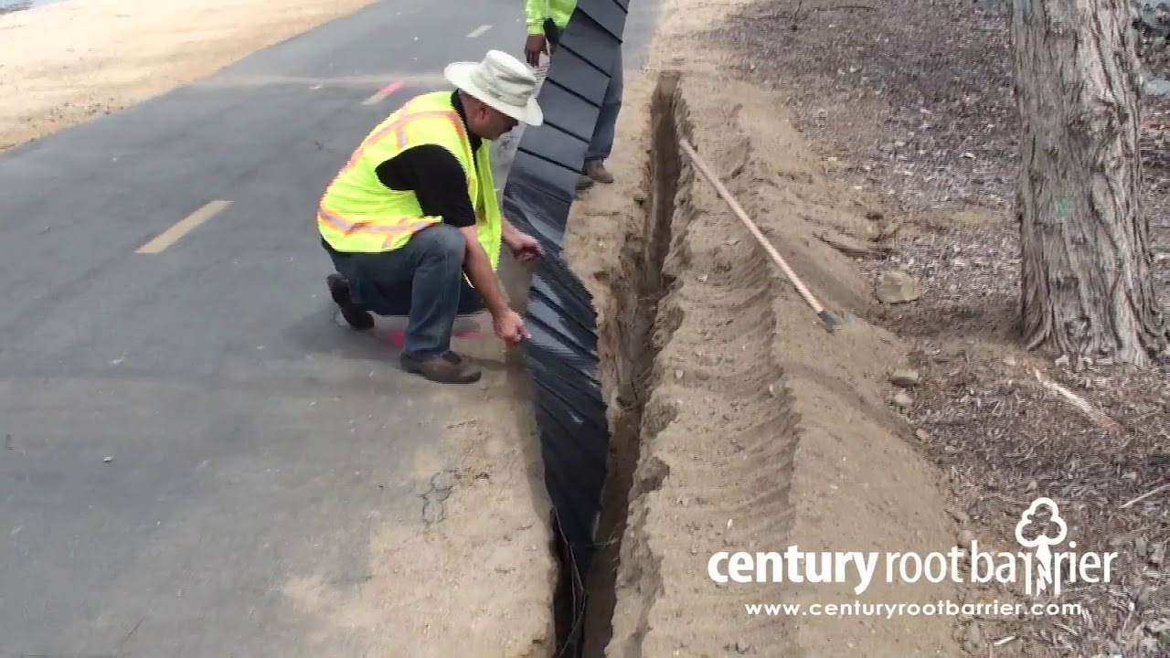 Century Products Root Barriers - Bike Trail - YouTube