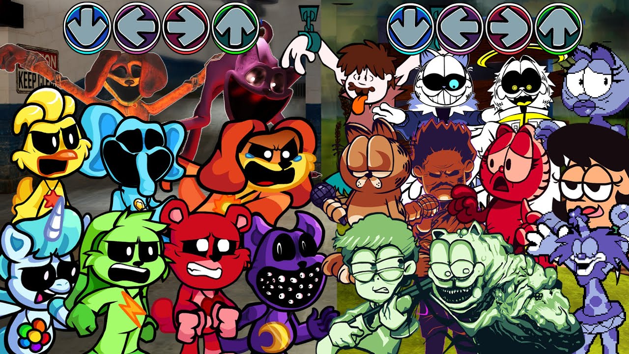 FNF Smiling Critters ALL PHASES vs Gorefield V2 sings Friends To Your ...