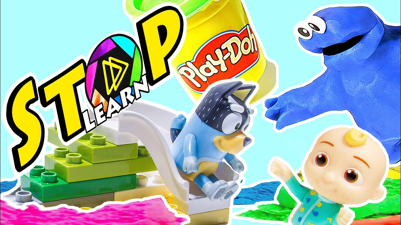 Bluey & Cookie Monster Educational Fun! | Best Cartoon Learning Videos ...