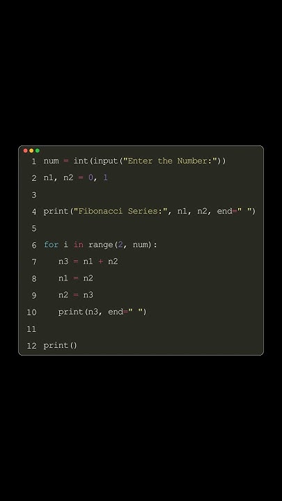 Fibonacci Series 3blue1brown Python Leetcode Animation Coding