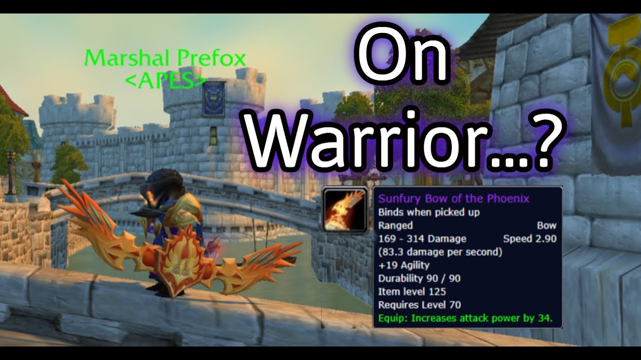 Prefox gets Sunfury Bow!! ... on WARRIOR?! - YouTube