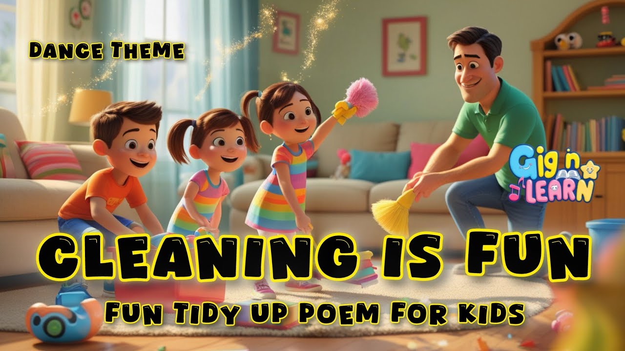 Cleaning is fun | Kids Clean‑Up song | Preschool learning videos | Gig ...