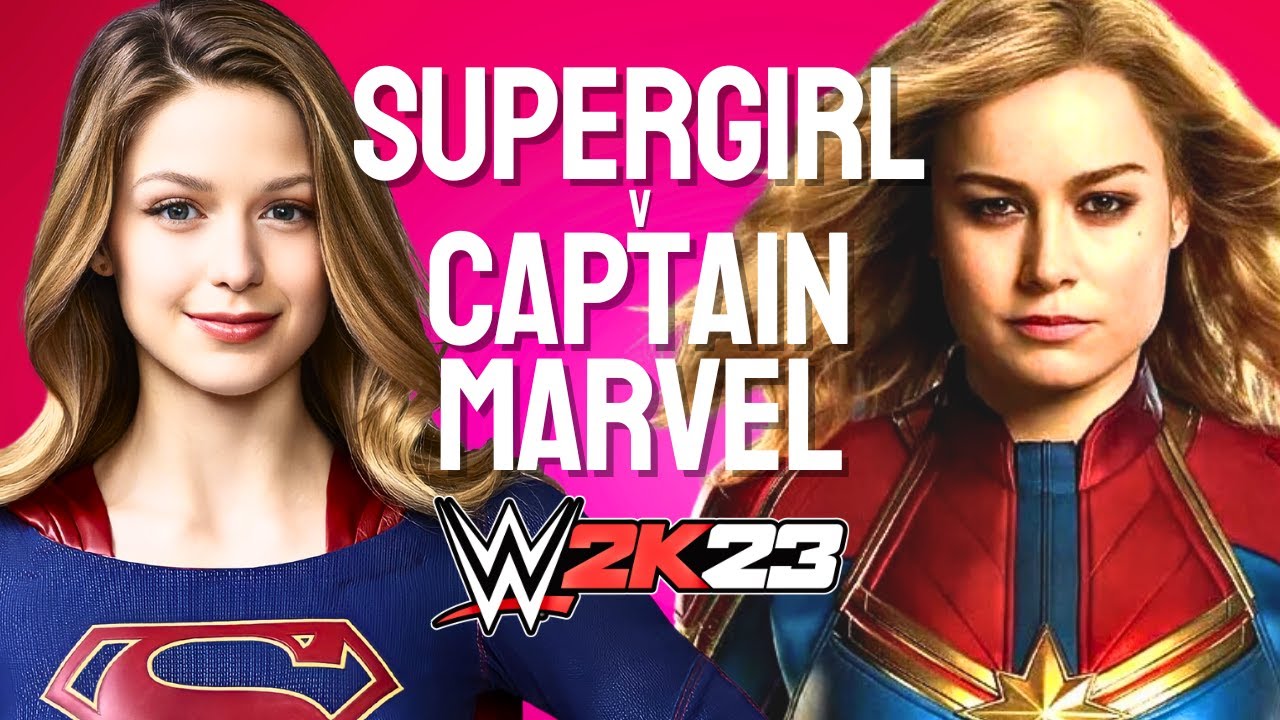 💥 WWE 2K23 l Supergirl v Captain Marvel - Falls Count Anywhere 💥 - YouTube