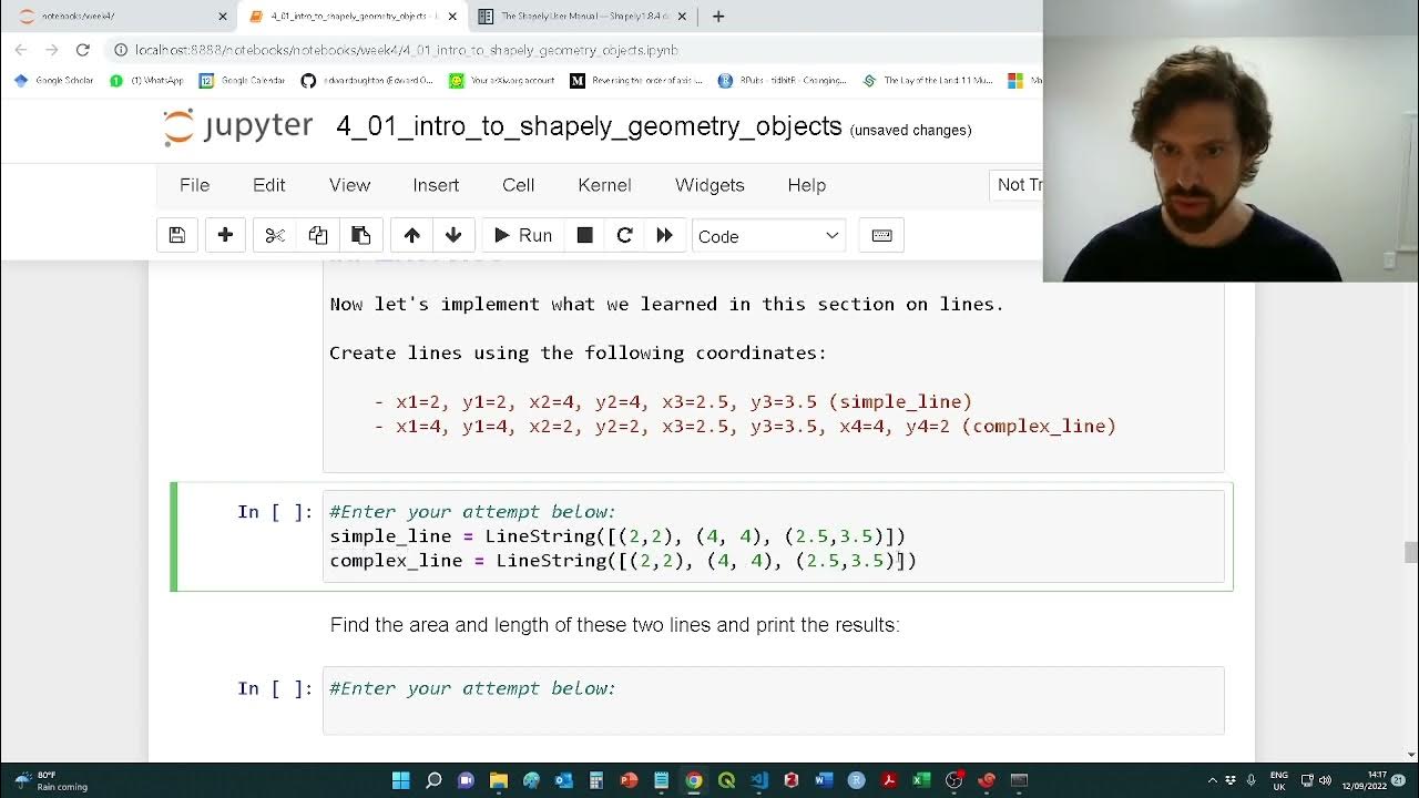 Creating lines in shapely - YouTube