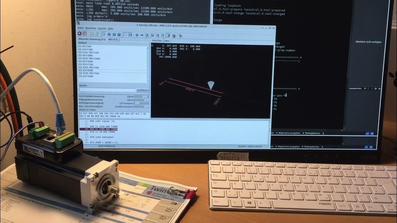 LinuxCNC & EtherCAT cnc-NexT© iHSV-EC-57-xx-xx - YouTube