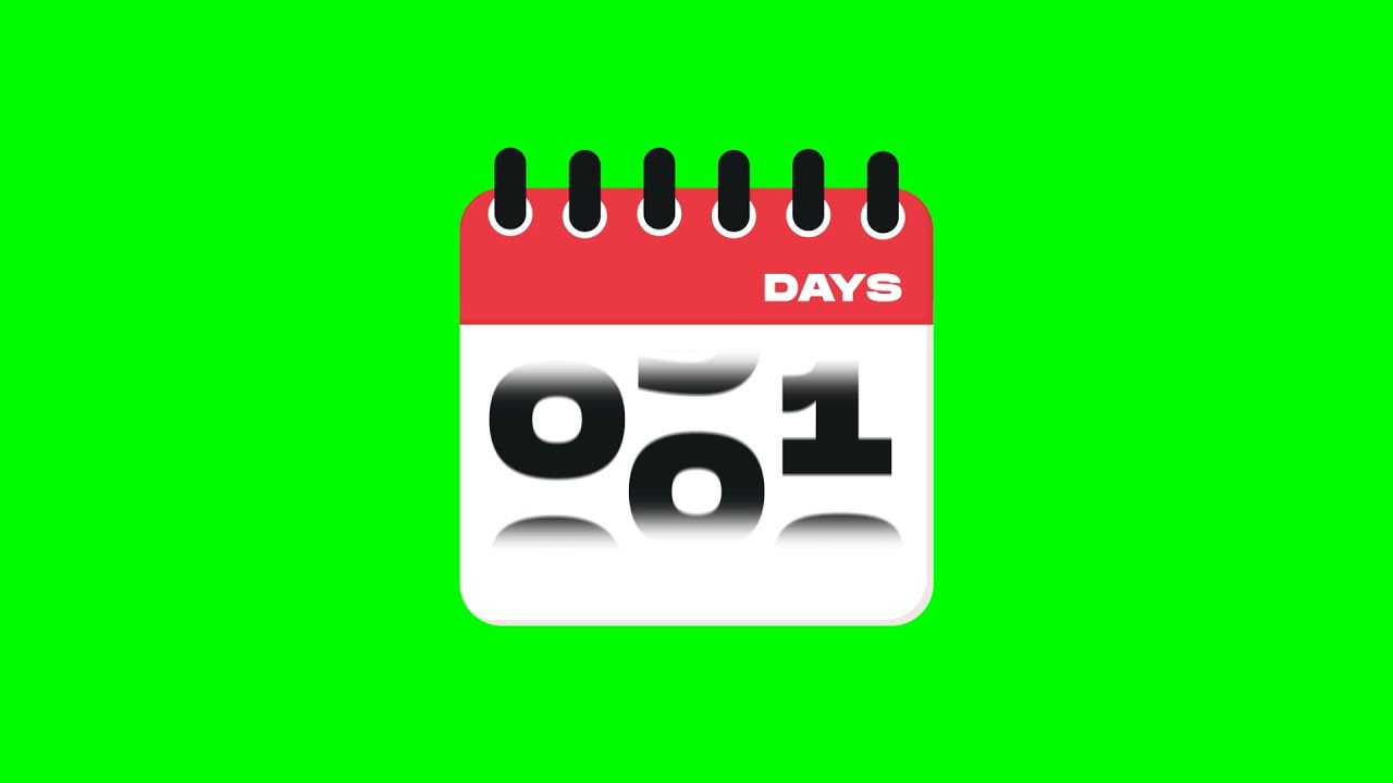 minecraft calendar 100 days aniamtion green screen - YouTube