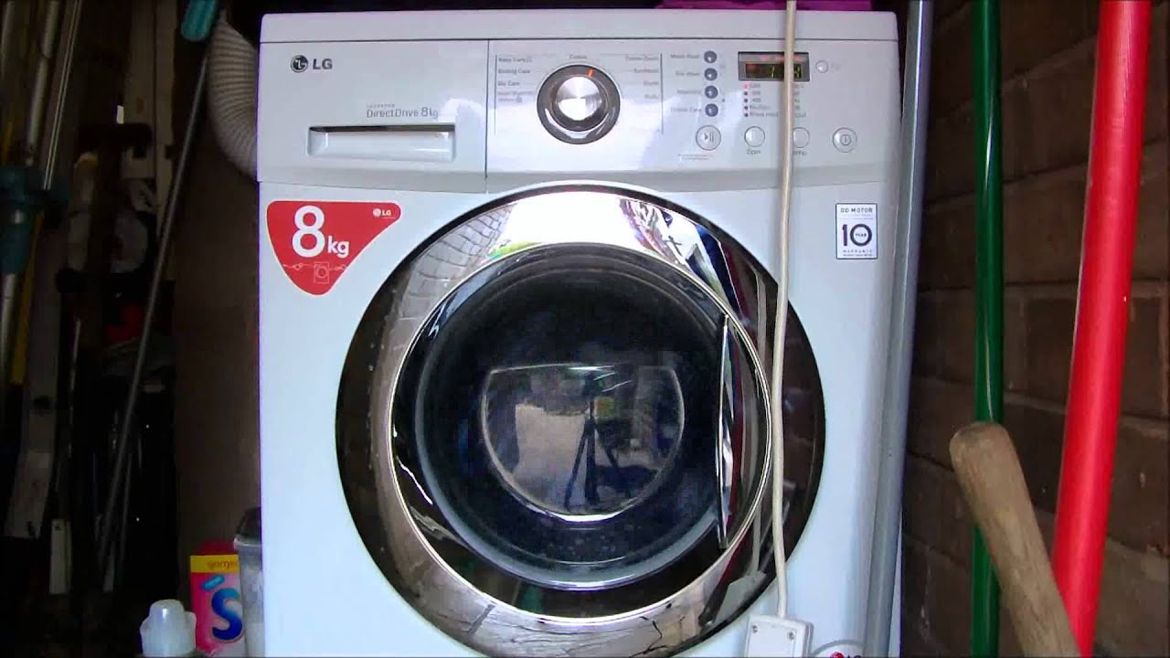 LG F1222TD Washing Machine Cotton Quick 40 main wash - YouTube