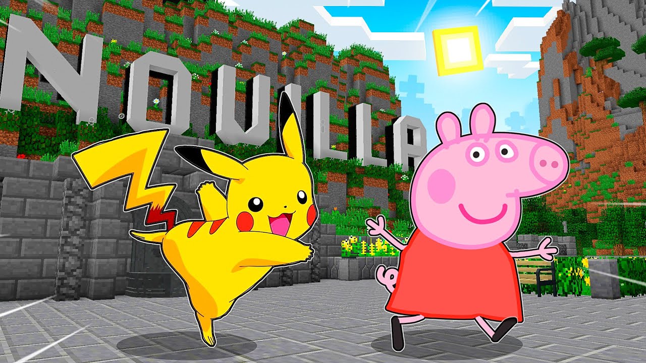PEPPA PIG JUEGA Y SE DIVIERTE CON POKÉMON PIKACHU EN MINECRAFT 😱 - YouTube