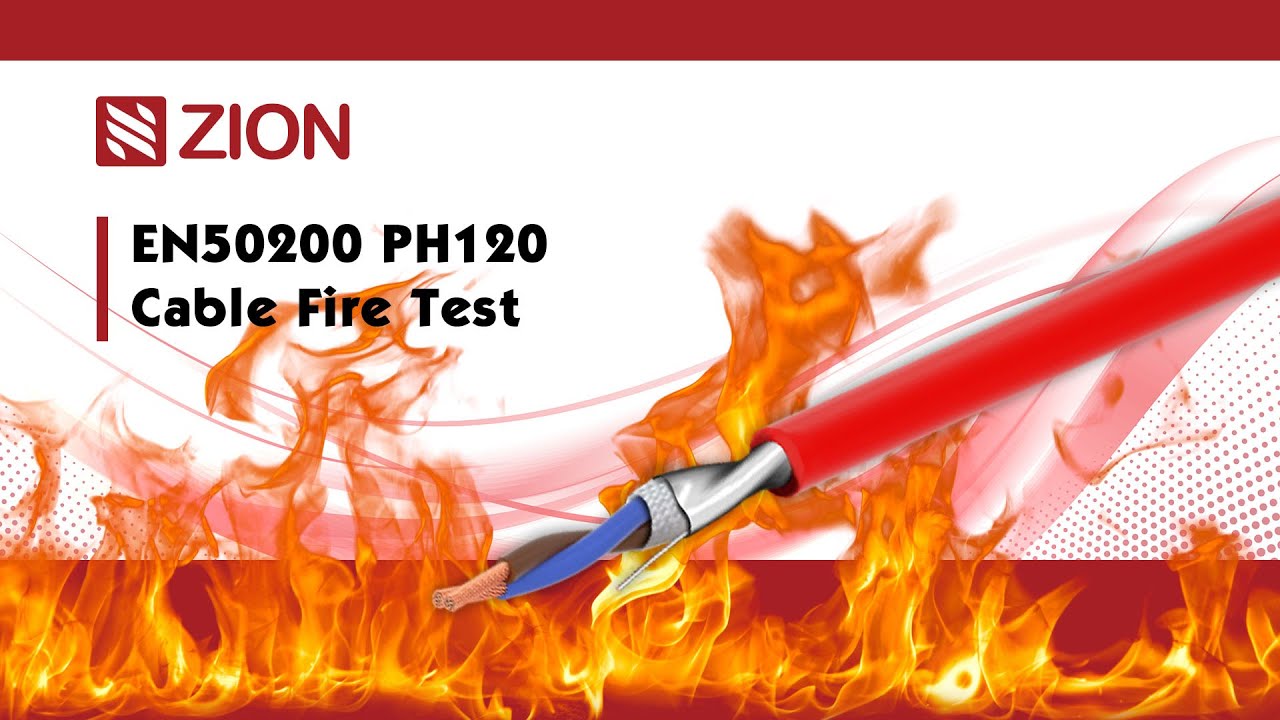 EN50200 PH120 Fire Resistance Cable fire test - YouTube