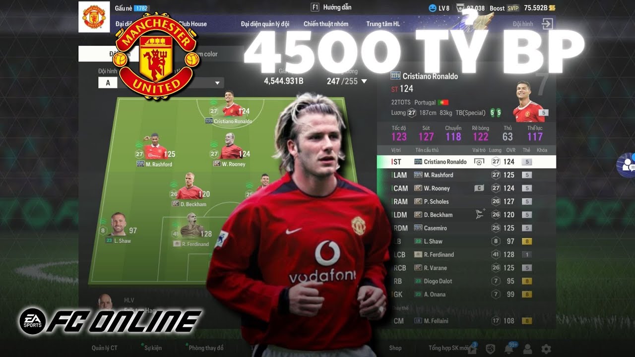 TRẢI NGHIỆM ĐỘI HÌNH MANCHESTER UNITED 4500 TỎI BP | FC ONLINE - YouTube