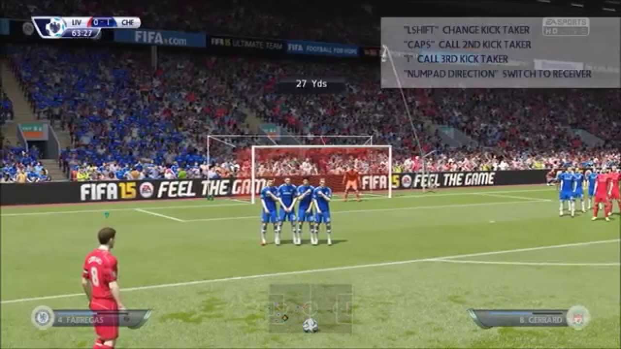 FIFA 15 Gerrard Free Kick - YouTube