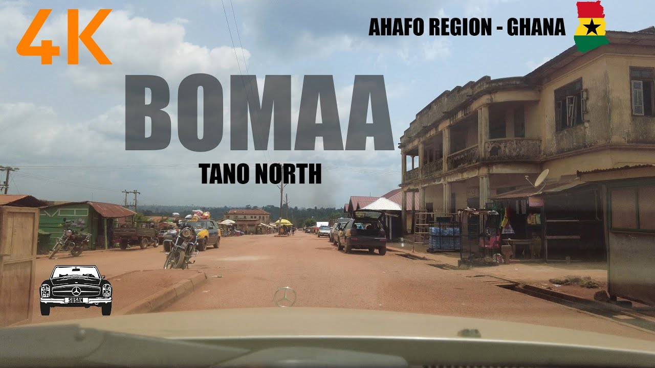 Bomaa Drive Tour in the Tano North Ahafo Region of Ghana 4K - YouTube