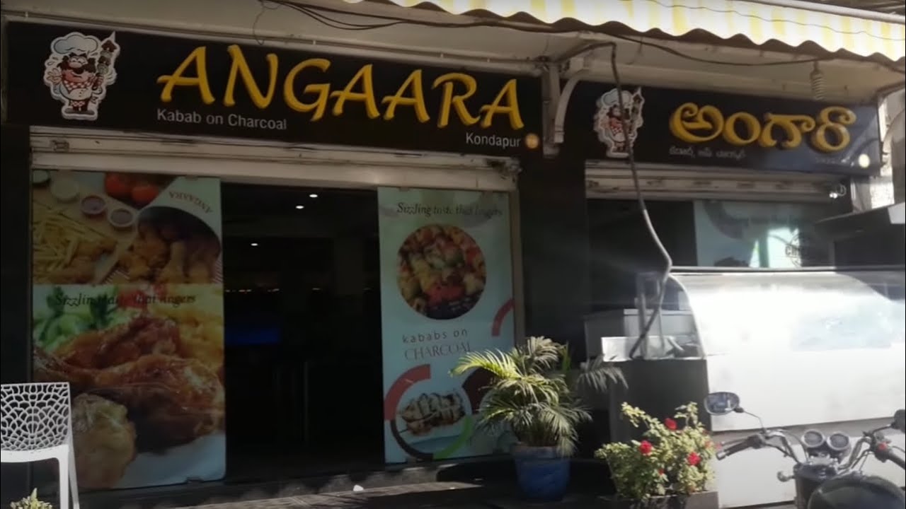 Angaara Restaurant in Kondapur, Hyderabad || Street Food || Local ...