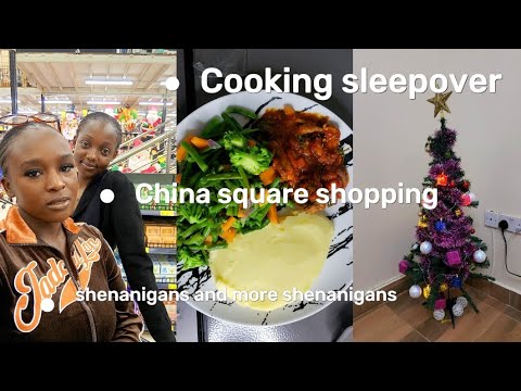 Sleepover Shenanigans/cooking/china square Christmas shopping and more ...