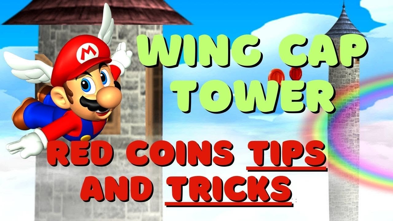 Super Mario 64 Wing Red Cap Tower - Easy RED COINS - YouTube