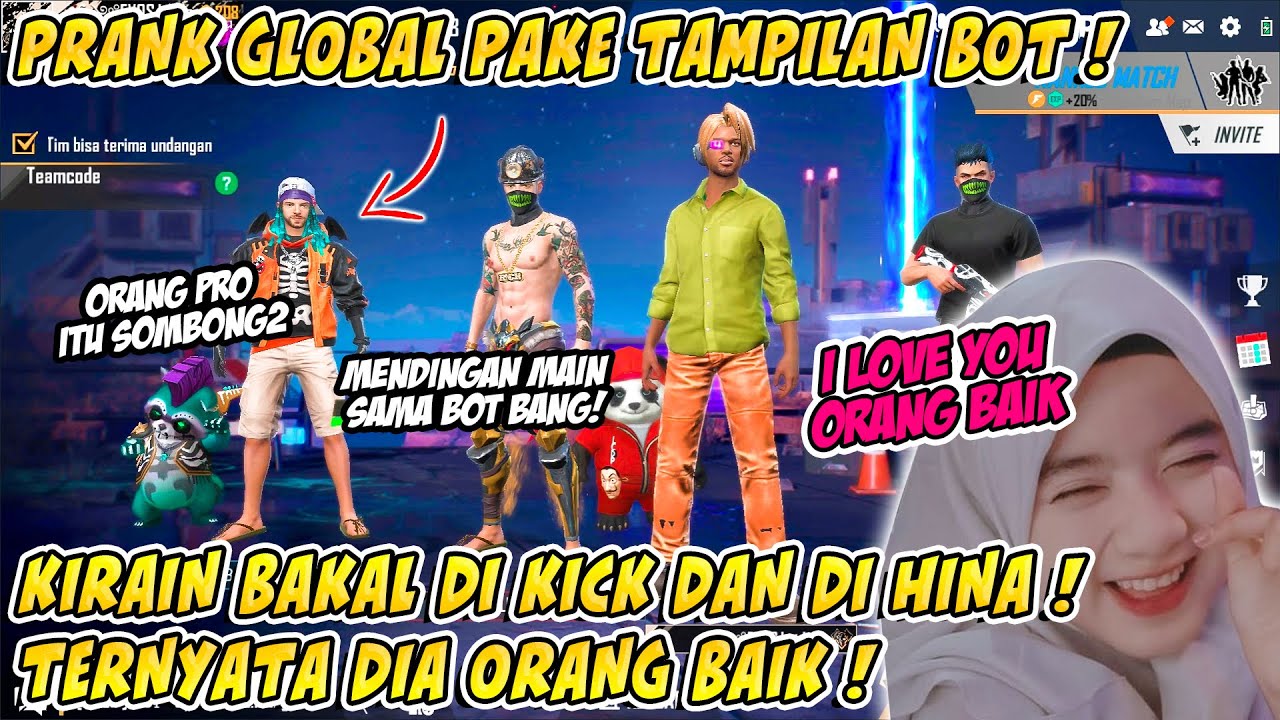 PRANK GLOBAL PAKE TAMPILAN BOT KIRAN BAKAL DI HINA ! TERNYARTA MEREKA ...