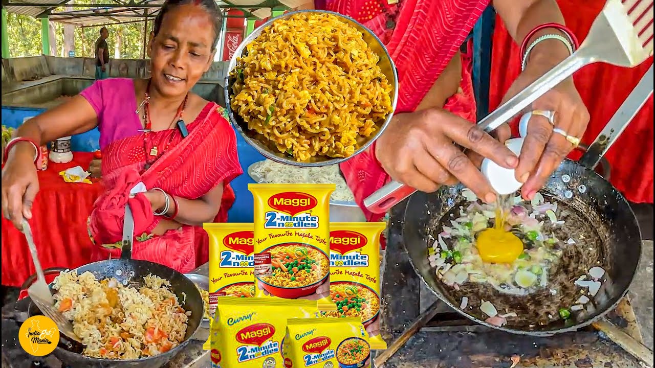 Jonha Falls Aunty Ki Jharkhandi Style Anda Maggi In Ranchi Rs. 50/- Only l Ranchi Street Food ...