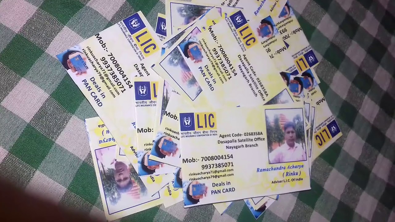 Lic advisor visiting card - YouTube
