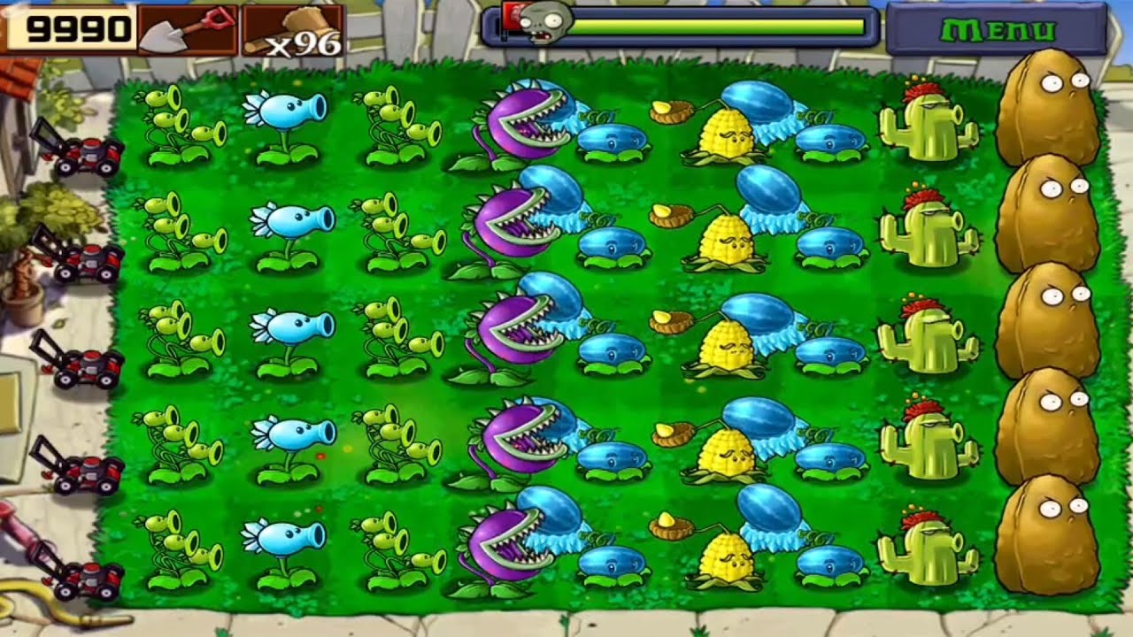 Plants vs Zombies • All Plants vs All Zombies • Survival Day Full ...