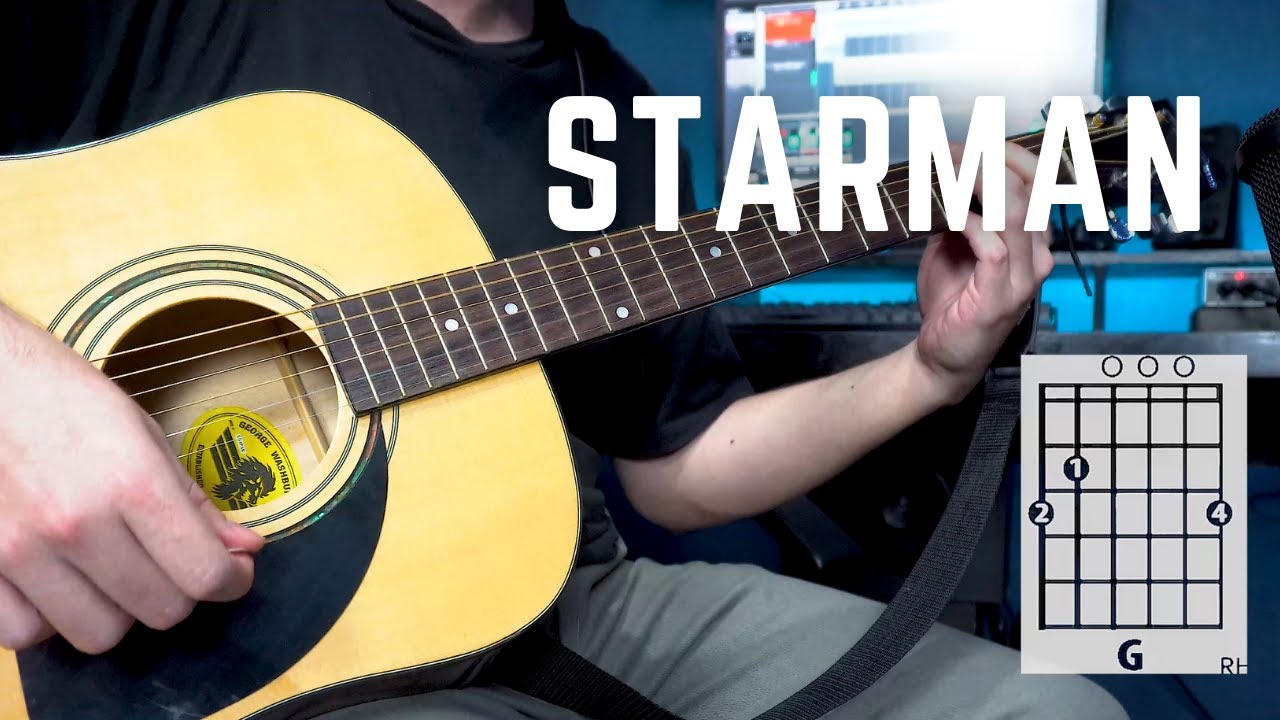 David Bowie - Starman - Guitar Tutorial - YouTube