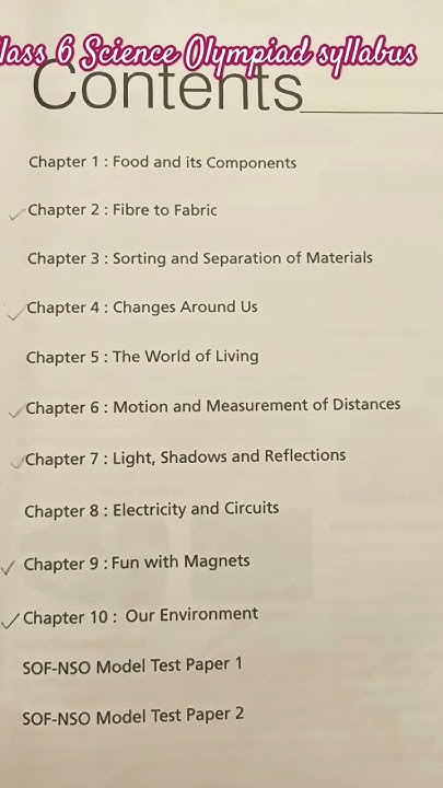 Class 6 science olympiad syllabus #scienceolympiad #sofolympiad #class6 - YouTube