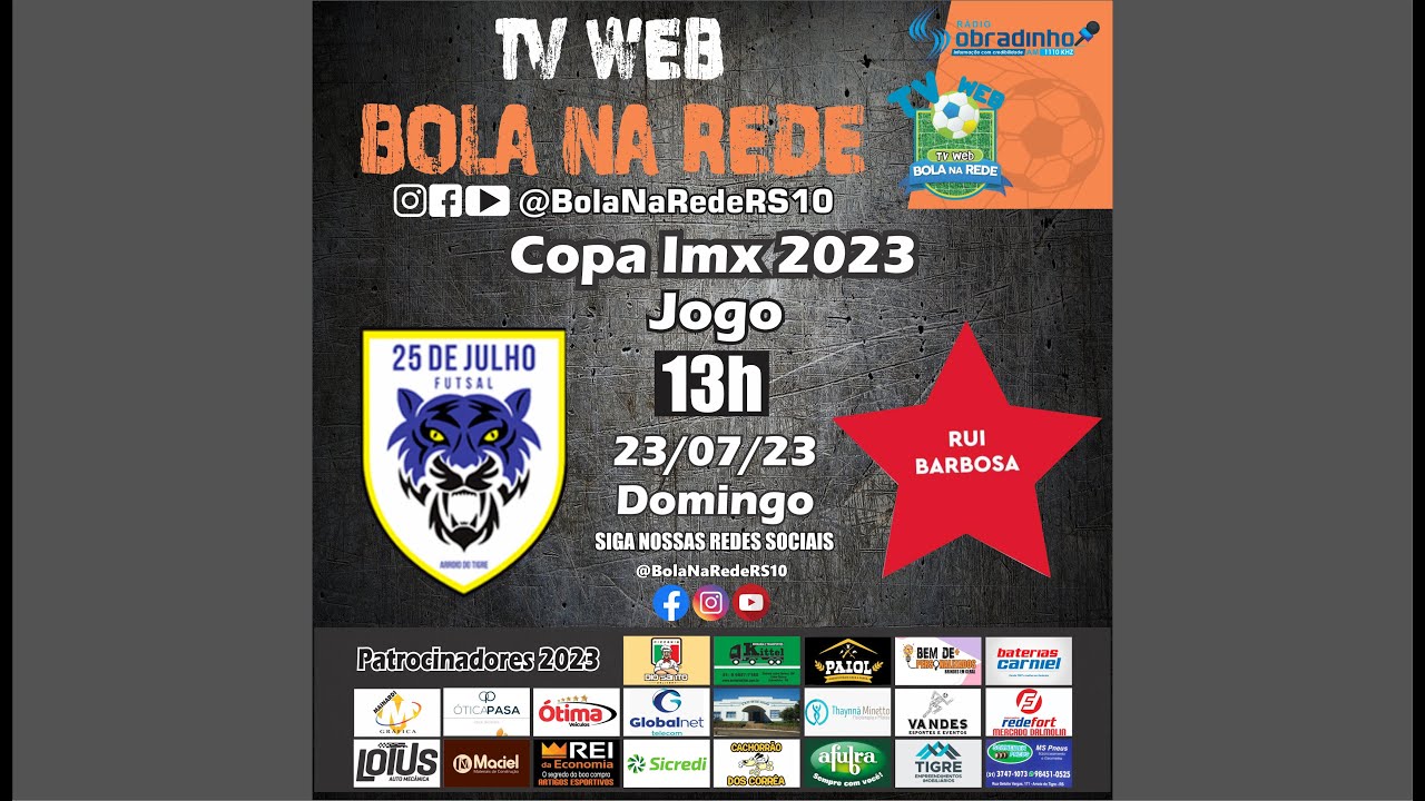 25 DE JULHO X RUI BARBOSA - COPA IMX 2023 - SUB-12 E SUB-13 - YouTube